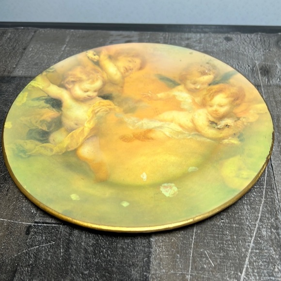 Accents | Vintage Baby Angels In The Clouds Plate | Poshmark